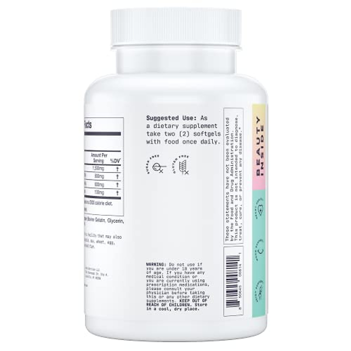 Alani Nu Omega 3 Fish Oil, 1500MG, 800mg EPA, 600mg DHA, Gluten-Free, (60 Softgels) 30 Servings