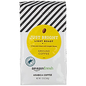 AmazonFresh Just Bright Ground Coffee, Light Roast, 12 Ounce