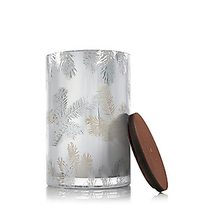 Thymes Luminary Frasier Fir Candle - Scented Candle - Luxury Home Fragrance - Home Decor & Bathroom Accessories - Frasier Fir Pine Scent - Silver Candle - 20 Oz