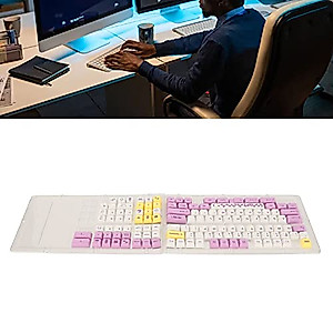130 Keys Keycap, XDA Heat Sublimation Clear Handwriting PBT Keycap Set for 84 87 96 98 100 104 108 Keys Mechanical Keyboard Switch US Layout Mechanical Gaming Keyboard