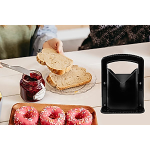 Bagel Slicer, Perfect for Bagels, Bagel Cutter Stainless Steel Black
