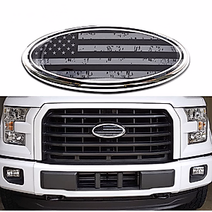Car Emblem for Ford, 9INCH Front Grill Decal Tailgate Emblem Oval 9X3.5INCH Badge Replacement for F-150 2004-2014 F-250/F-350 2005-2007 Explorer 2011-2016 Edge 2011-2014 EXPEDITION RANGER