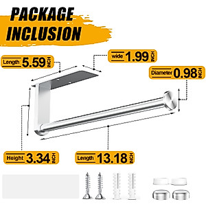 Ultimate Paper Towel Holder Upgrade - Adhesive or Wall Mounted, Durable and Load-Bearing for Kitchen, Bathroom, and RV - Space-Saving Paper Towel Rack