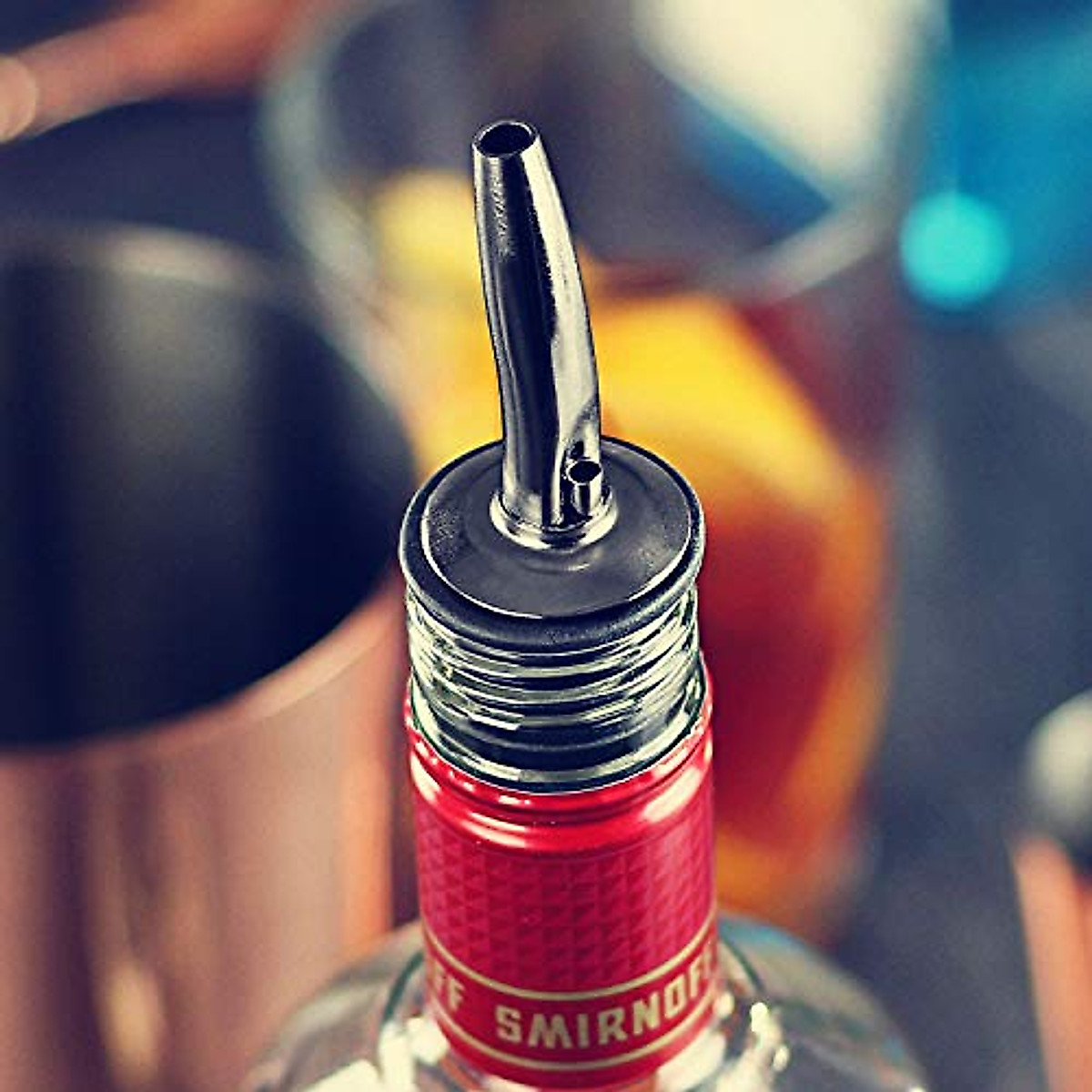 BarSoul Black Boston for Professional Bartender and Home Bar Including 18oz & 28oz Tins, Strainer, Measuring Jigger, Muddler, Mixing Spoon and Pourer (9 Piece), 2