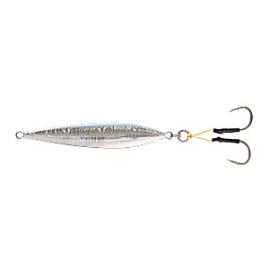 Calissa Offshore Tackle Flat Side Slow Pitch Jig - 80g 150g 250g 300LBS Assist Hooks 3/0 Butterfly - Vertical Jig Speed Lure Slow Pitch Flat (150g - Holographic Glow)