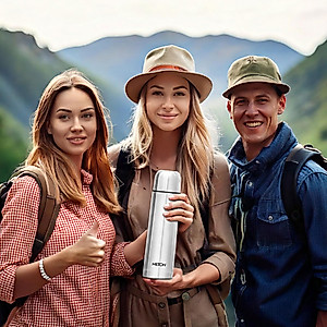 Milton Thermosteel Flip Lid 750, Double Walled Vacuum Insulated Thermos 750 ml | 25 oz | 24 Hours Hot and Cold Water Bottle with Cover, Stainless Steel, BPA Free, Leak Proof | Silver