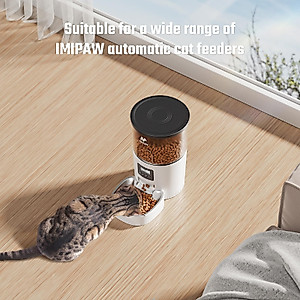 IMIPAW Stainless Steel Cat Bowls: Suitable for Automatic Pet Feeder Cat Whisker Fatigue Relief Friendly Shape and Easy to Clean
