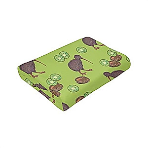 Kiwi Birds and Kiwi Fruits Couch Blanket, Lightweight Throw Blanket, Travel Blanket, Cozy Plush Keep Warm Blankets for Baby / Kids / Youth / Medium Adults 50"x40"Inch