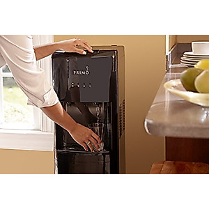 Primo Bottom-Loading Water Dispenser - 2 Temp (Hot-Cold) Water Cooler Water Dispenser for 5 Gallon Bottle w/Child-Resistant Safety Feature, Black