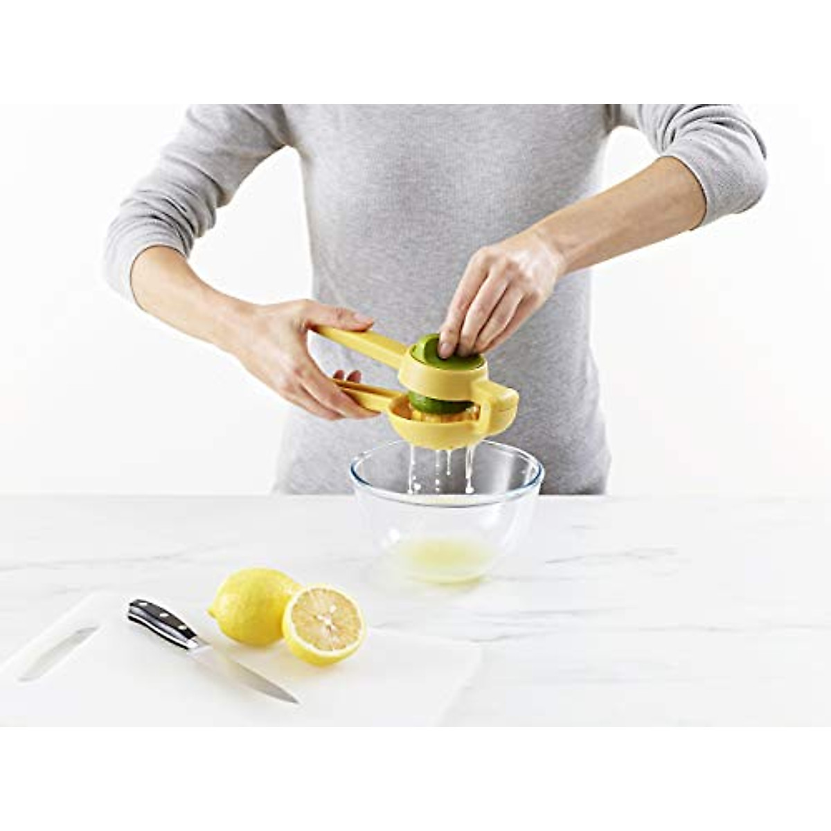 Joseph Joseph JuiceMax Dual-Action Citrus Press, One Size, Yellow