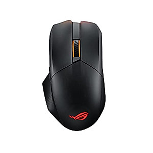 ASUS ROG Chakram X Origin Gaming Mouse, Tri-Mode connectivity (2.4GHz RF, Bluetooth, Wired), 36000 DPI Sensor, 11 programmable Buttons, Detachable Joystick, Paracord Cable, Black
