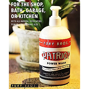 Fury Bros. Supra 56 Premium Hand & Body Power Wash From Cedar, Sandalwood, Patchouli | All Natural, Vegan Friendly With Pumice Scrub | Made In The USA | 16 oz