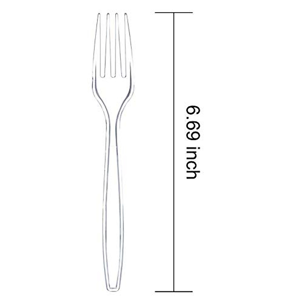 Liacere 360 Pieces Clear Plastic Forks - Heavyweight Disposable Forks - 6.7inch Heavy Duty Clear Cutlery - Plastic Utensils - Perfect for Parties and Restaurants