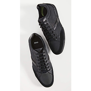 Hugo Boss BOSS Men's Saturn Sneakers, Black, 10 Medium US
