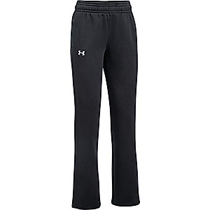 Under Armour Womens Hustle Fleece Pants , Black (001)/White , Large