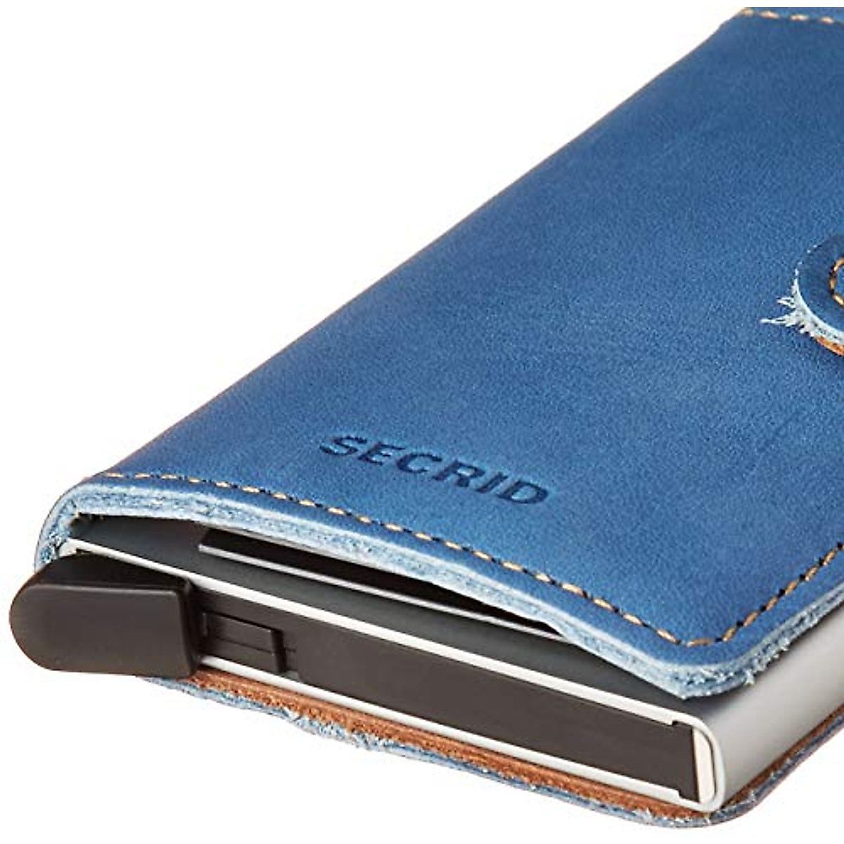 Secrid Mini Wallet Genuine Leather Indigo 3 Safe Card Case max 12 cards