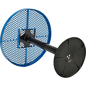 Global Industrial 36" Round Outdoor Bar Height Table with Pedestal Base, 42" H, Blue