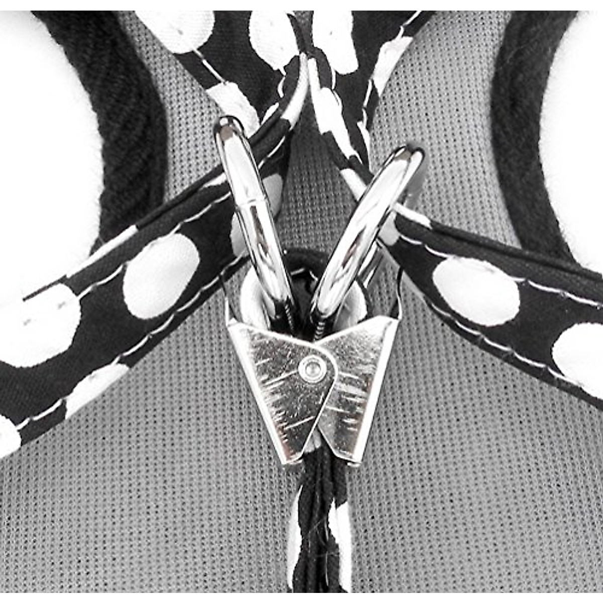 SELMAI Small Dog Harness Vest Leash Set Polka Dot/Camo Mesh Padded No Pull Leads for Puppy Pet Cat (Large (Pack of 1), Black)