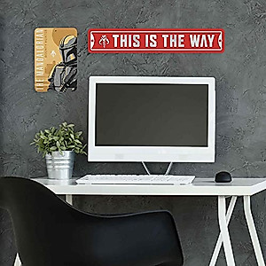 Open Road Brands Disney Star Wars The Mandalorian This is The Way Metal Street Sign - Vintage Star Wars Sign for Man Cave or Movie Room