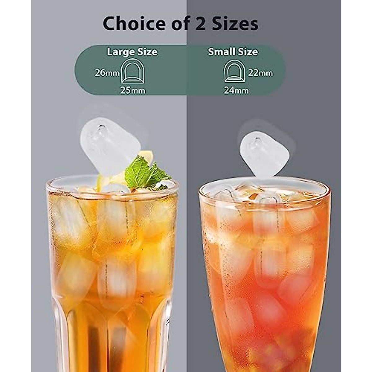 COWSAR Ice Makers Countertop, Portable Ice Maker Machine 6 Mins/9 Pcs Bullet 26.5lbs/24Hrs with Self-Cleaning, Ice Scoop and Basket, Ice Maker for Party/Kitchen/Home/Office