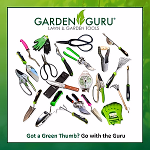 Garden Guru Hand Rake Cultivator Claw Soil Tiller - Military Grade Steel - Rust Resistant - 5 Tine Japanese Ninja Claw - Comfortable Wood Handle - Perfect Pulverized and Aerated Soil (2 Pack)