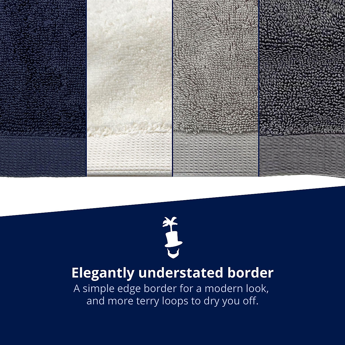 Lincoln & Palm 3 Piece Turkish Towels Set, Thick, Soft, Plush 700 GSM Spa & Hotel Quality, Silver Infused SILVERbac | Bath 58x30, Hand 30x16, Face Wash Cloth 13x13 (3 Piece Towel Set, Charcoal)