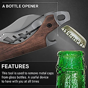 GOOD WORKER 5.7’’ Pocket Knife - Mini Folding Knives - Small Sharp Knife with Bottle Opener - Cool EDC Knives - Tiny Folding Knife - Foldable Knife - Stocking Stuffers for Men Women Children 6779