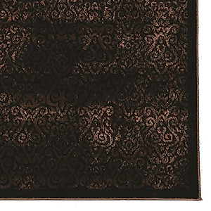 Linon RUGVT4323 Vintage Collection Ilussion 2x3, Brown, 2' x 3'