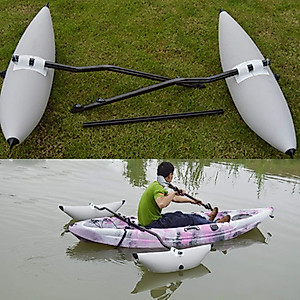 HXSD Water Sports Kayak PVC Inflatable Outrigger Float with Arms Rod Kayak Boat Fishing Standing Float Stabilizer System Kit