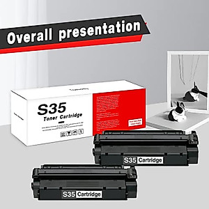 (2 Black) Cartridge S35 Black Toner Cartridge Replacement for Canon S35 D320 D340 D310 D383 L170 L360 L380 PC-D320 PC-D340 Printer Toner.