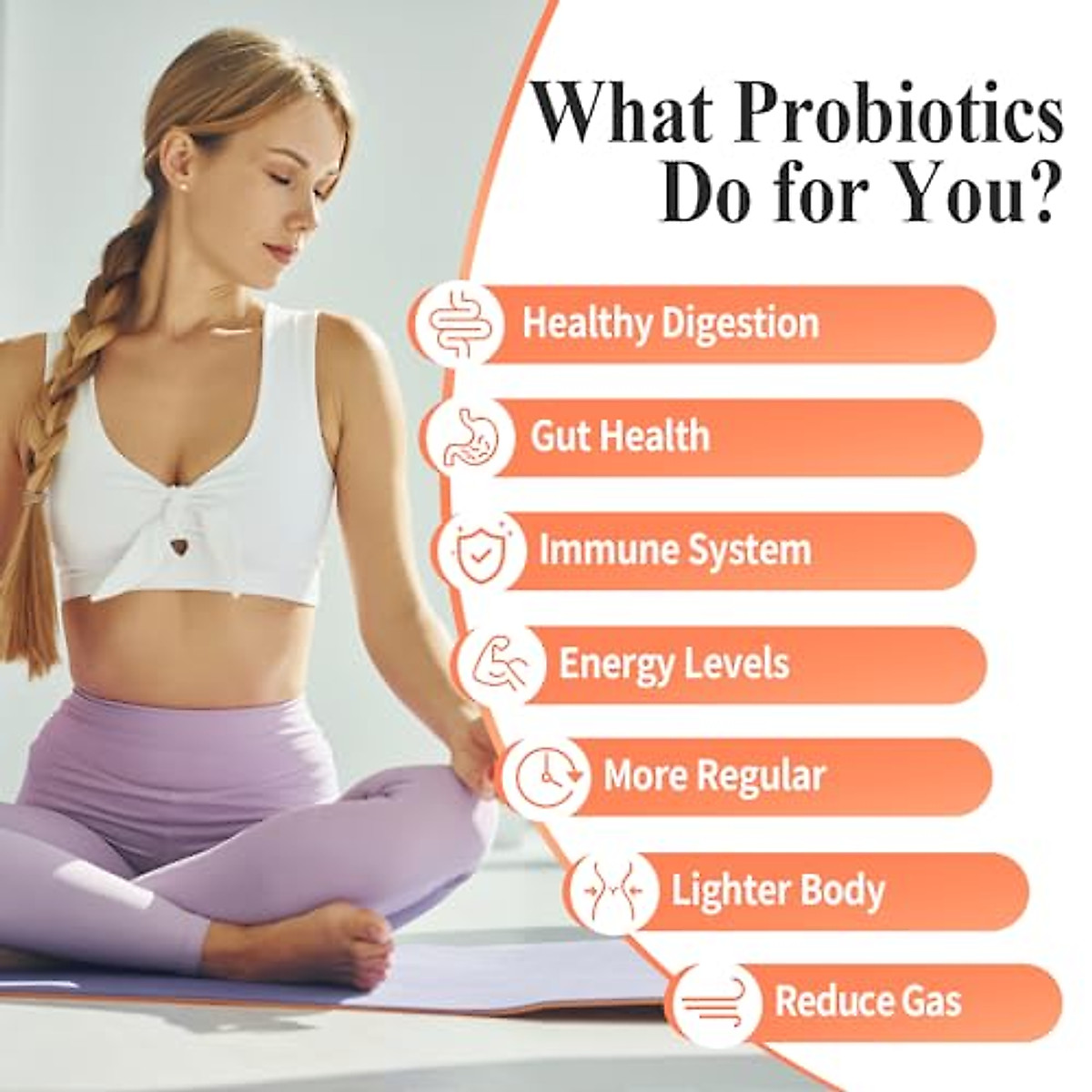 Lifeatlas 300 Billion CFU Probiotics - Probiotics for Women and Men - 12 Probiotic Strains Plus 3 Organic Prebiotic, Probiotics for Digestive Health, Gut & Immune Health, Gas & Bloating, 120 Capsules