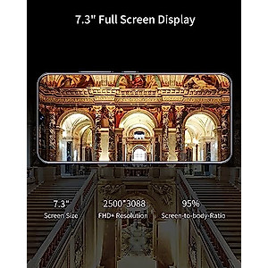 ExAchat M13 Pro 5G Unlocked Smartphone, Android 13 Phone 6GB+256GB 64MP 7.3" Large Screen 7300mAh Dual SIM Cell Phone 5G Fingerprint/Face ID