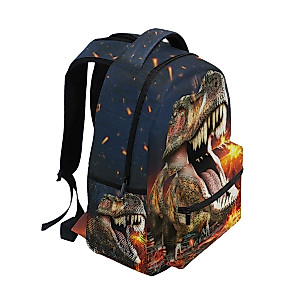 ZOEO Boys Dinosaur Backpacks 3D T-Rex 3th 4th 5th Grade School Bookbags Travel Laptop Daypack Bag Purse for Teens