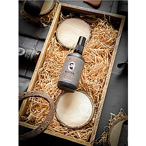 Premium Beard Oil by Benjamin Bernard - Male Grooming Blend with Essential Oils, Vitamin E - Natural Hydrating Treatment - Facial Hair Shaping Serum Softener for Men - Tobacco Vanille - 3.38 fl.oz
