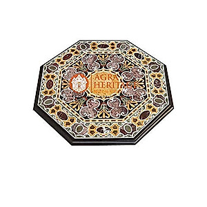 Marble Black Center Dining Table Top Pietra Dura Inlay Handicraft Hallway Decorative | 43"x43" Inches