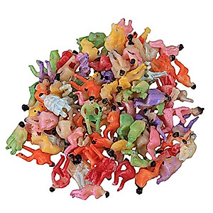 BQLZR Muticolor N Scale 1:150 Painted Model Train Seated People Passengers Figures Pack of 100