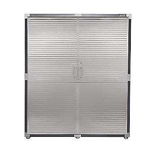 Seville Classics UltraHD Solid Steel Lockable Metal Storage Cabinet Locker Organizer w/Adjustable Shelves for Garage, Warehouse, Office, Classroom, 60" W x 24" D x 72" H, Graphite