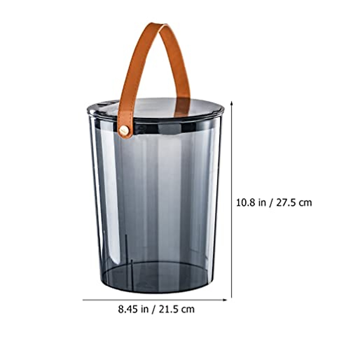 Kitchen Trash can Clear Trash Can Desktop Mini Trash Can Recycle Garbage Can Waste Basket Garbage Container Bins with Lid Handle for Home Office Blue Kitchen