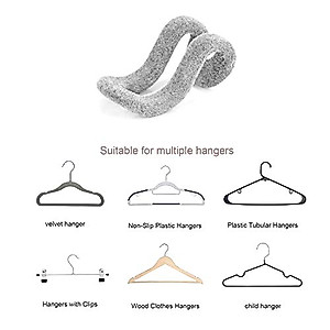 Mlici Cascading Mini Hooks for Hangers, Grey Clothes Hanger Connector Hooks, 60 Pcs Heavy Duty Space Saving Clothes Hanger Connector Hooks for Closet