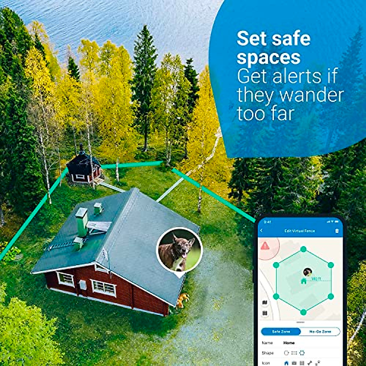 Tractive Waterproof GPS Dog Trackers - Location & Activity, Unlimited Range & Works with Any Collar (Pack of 2)