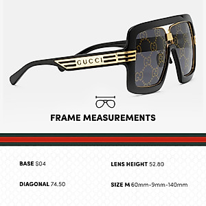 Gucci GG0900S Designer Flat Top Mask Logo Lenses Sunglasses: Mask Frame Eyewear with Non-Polarized Lenses - Epitome of Luxury and Style