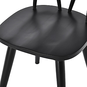 DUHOME Black Dining Chairs Set of 2,Wood Kitchen Chairs for Dining Room,Farmhouse,Rubberwood