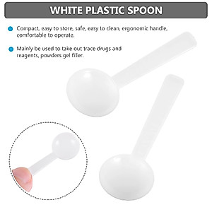 100pcs Micro Labs Liquid Measuring 1 Gram Static Plastic Tiny Scoop for Home Laboratory Kitchen
