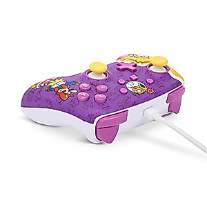 PowerA Enhanced Nintendo Switch Wired Controller - Princess Peach Battle, Mario, Gamepad, game controller, Mappable Advanced Gaming Buttons, 10ft Cable, 3.5mm headphone jack, Wired Pro Controller for Switch, Officially Licensed by Nintendo