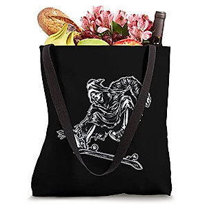 The Grim Reaper Skateboarding Ollie Street Skate Tote Bag