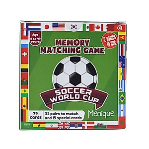 Menique. Soccer World Cup Game. Memory Matching Game. 2 Games in 1.