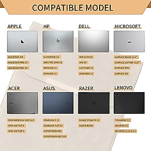 KALIDI 13.3-14 inch Laptop Sleeve Case Faux Suede Leather for 13.3 13.5 13.6 14 inches MacBook Air Pro Retina 13"-14" Surface Pro with Pouch