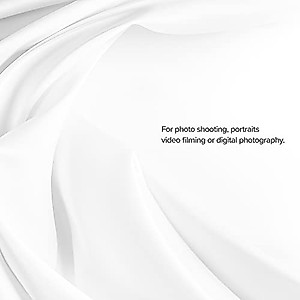 Julius Studio 6 x 9 ft. (72 x 108 inch) Pure White Backdrop Screen, 100% Pure Seamless Background, High Density 150 GSM Fabric with Elastic String Clips for Photo Video Streaming Studio, JSAG103