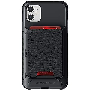 Ghostek EXEC iPhone 11 Wallet Case Credit Card Holder Works with Magnetic Car Mounts Easily Detachable for Wireless Charging Compatible Phone Cover Designed for 2019 Apple iPhone 11 (6.1 Inch) (Black)