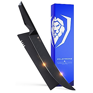 Dalstrong Butcher Knife - 10 inch - Shadow Black Series - Black Titanium Nitride Coated - High Carbon 7CR17MOV-X Vacuum Treated Steel - Breaking Kitchen Knife - Sheath - Slicing Knife - NSF Certified